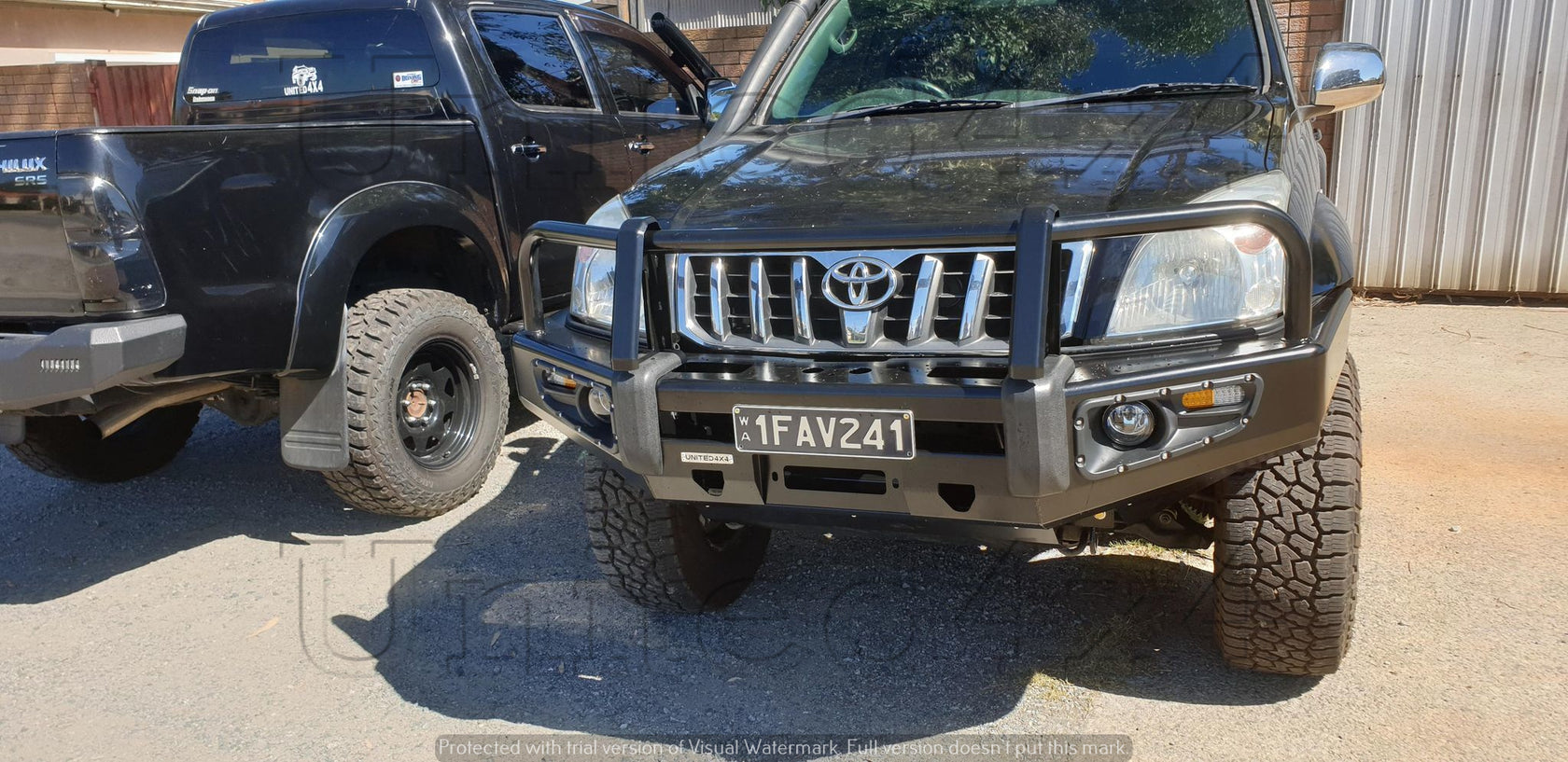 Toyota Prado 120 Series Premium Deluxe Steel Winch Bar 2002-2009 ...